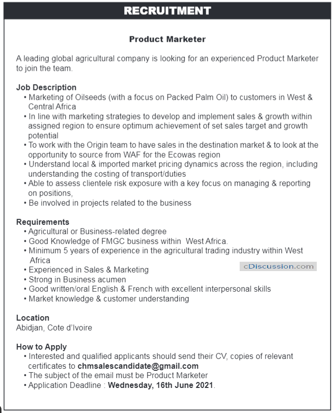 Sania Cie recrute plusieurs Prestataires pour le transport du personnel ...